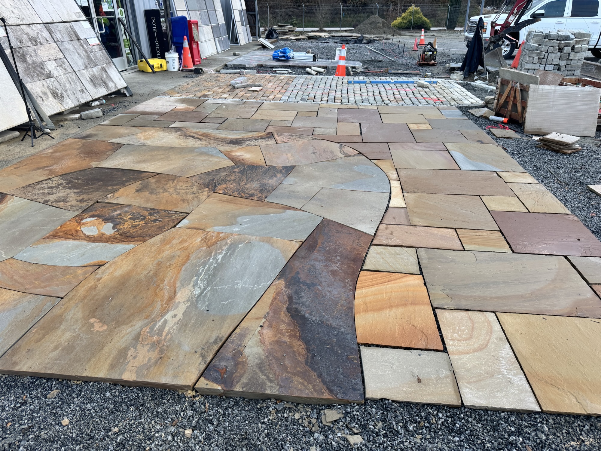 New Flagstone Patio Entryway – Living Waters Landscaping LLC